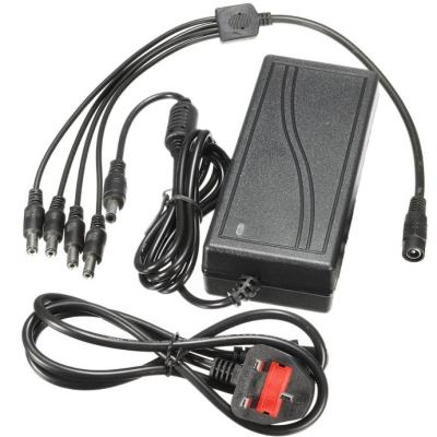China Desktop Connection 12V 5A Multiple Output Power Adapter with 4 Port Pigtail CE Certified for sale