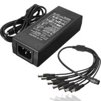 China Desktop Connection 12V 5A Multiple Output Power Adapter with 4 Port Pigtail CE Certified for sale