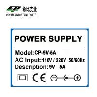 China 9V 5A Switching Power Supply for LED Protections Shortcuit Overtemp Overload Overtemp for sale