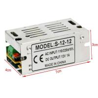 China 12V 1A 12W Power Supply for CCTV LED Output Frequency 50/60Hz Electronics LED CCEV for sale