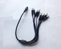 China 1 Male to 8 Dual Female Splitter Cable for 5.5mm/2.1mm CCTV Camera DC Power CE Approved for sale