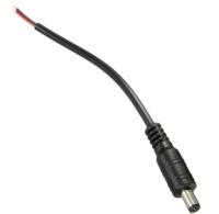 China 5.5*2.1mm Male DC Power Plug Connector Stripped Female End CCTV PSU Pigtail Cable 12V for sale