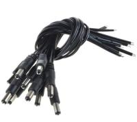 China 12V DC Power Pigtail Male 5.5*2.1mm Cable Plug Wire for CCTV Camera in Black Color for sale