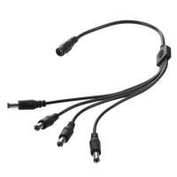 China Original Place DC Power Splitter Adaptor Cable Female to Male 5.5x2.1mm for CCTV Camera for sale