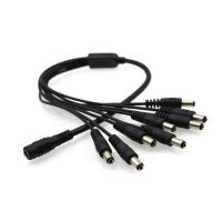 China Original Place DC Power Splitter Adaptor Cable Female to Male 5.5x2.1mm for CCTV Camera for sale