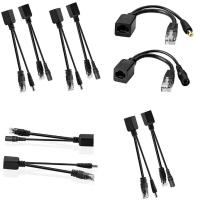China CE Approved CCTV Camera POE Power Over Ethernet Splitter Cable 5.5x2.1mm DC RJ45 CAT6 for sale