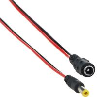 China DC 5.5*2.5mm 5525 30cm Male Power Jack Plug Copper Cord Wire Cable with IEC Female End Type for sale