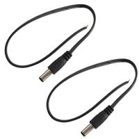 China 2.1mm x 5.5mm DC Male Connector Plug End Cable Wire Pigtail Cord for CCTV in Black for sale
