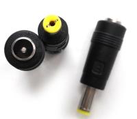 China Black ADAPTER for DC Power Plug 5.5x1.7mm Male to 5.5x2.1mm Female Jack Connector for sale
