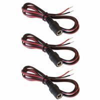 China Copper Core 2.1mm x 5.5mm DC Female Jack to Open Bare Wire Adapter for 12V/9V Voltage for sale