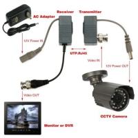 China CCTV Camera Black BNC to RJ45 CAT5 CAT6 Cable Passive Video Audio Balun Connector Transceiver for sale