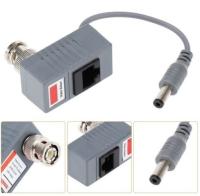 China Passive Connector Transmitter for CCTV Camera Coax BNC Video Balun HD and Power Black for sale
