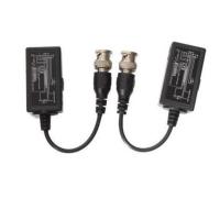 China Black CCTV BNC to RJ45 Video Balun with DC Power Extender Over Ethernet Cat5/6 Cable for sale