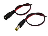 China CE Certified Male Cable Plug Wire 5.5*2.1mm 12V DC Power Pigtail for CCTV Security for sale