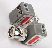 China Easy Installation CCTV Coaxial BNC Video and Power Balun Transceiver to CAT5 RIGHT ANGLE for sale