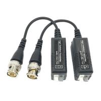 China CAT5e CAT6 to Camera Balck Single Channel Passive BNC Video Balun Transceiver Adapter for sale