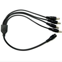 China Copper Conductor LOW VOLTAGE 2.1*5.5mm CCTV Security Camera Power Splitter Cable with Switch for sale