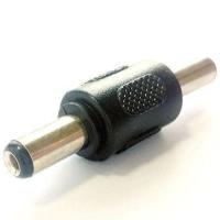 China Male to Male Coupler Connector Adapter for Black DC Power Plug 5.5x2.1mm Transformer for sale