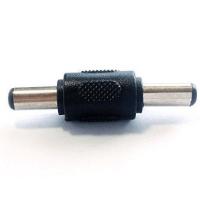 China Male to Male Coupler Connector Adapter for Black DC Power Plug 5.5x2.1mm Transformer for sale