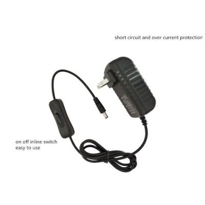 China 12VDC 12W 24W 1A 2A LED Power Supply Adapter with On/Off Switch CE Certified AU/US/UK/EU Plug for sale