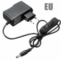 China Small Size 12V 1A 12W 1000mA DC Power Adapter with Inline On/Off Switch for LED Light CCTV for sale