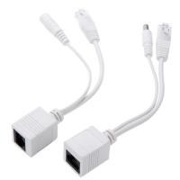 China CE Certificate Pairs POE Ethernet Injector Splitter Adapter Cable for CCTV RJ 45 RCA for sale