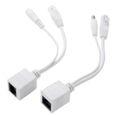 China CE Certificate Pairs POE Ethernet Injector Splitter Adapter Cable for CCTV RJ 45 RCA for sale