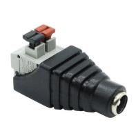China Top- ADAPTER 5.5x2.1mm DC Connector with Clip for CCTV LED Strip 3528/5050/5730 for sale