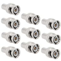 China Male to Female BNC to RCA Coaxial Connector Adapter Silver for Surveillance Camera for sale