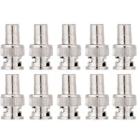 China Male to Female BNC to RCA Coaxial Connector Adapter Silver for Surveillance Camera for sale