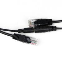 China Convenient RJ45 Male Power In to RJ45 Female POE Injector and Adapter Splitter Kit for sale