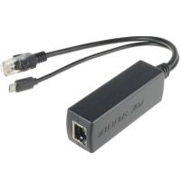 China 2.4a Current Black Power Over Ethernet Kit for Raspberry Pi 3 Board Injector Splitter for sale