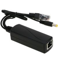 China Network Transmission Black PoE Splitter Cable Adapter IEEE802.3af 12V DC for IP Camera for sale