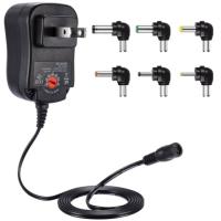 China DC Output 30W Universal Power Supply Adapter 100-240V AC 3V-12V Adjustable Multiple Tips for sale
