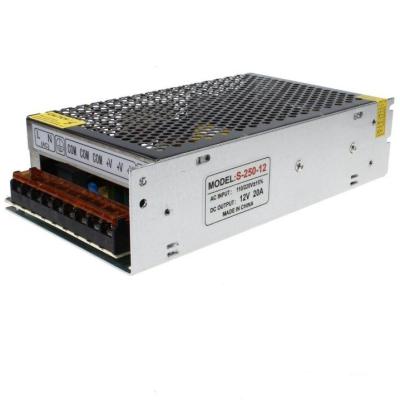 China 110v 220v DC 12v 20a 250w LED Driver Power Supply S-250-12 with Output Frequency 50/60hz for sale