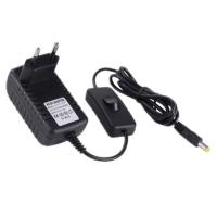 China 12V 1A/2A C-Power Power Supply with On/Off Switch and DC Connector 5.5*2.5mm/5.5*2.1mm for sale