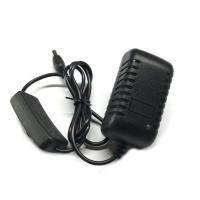 China Black Power Adapter AC100-240V 12V 2A 24W Adaptor with On/Off Switch and DC Connector for sale
