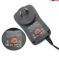 China AC100-240V Detachable Plug Power Adapter 30W Output 3-12V DC Adjustable 85% Efficiency for sale