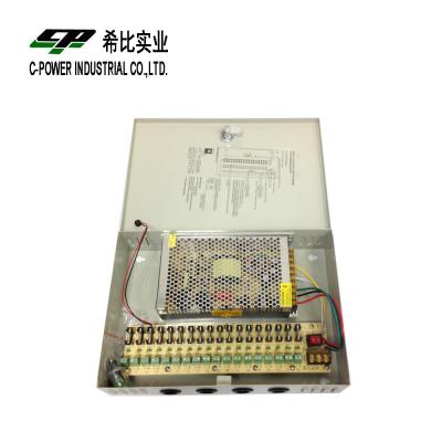 China 18 Channel Power Supply Box for CCTV Camera within 12V 10A DC Input Voltage for sale