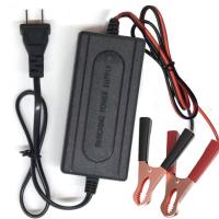 China 12V 1A Motorcycle Car Battery Charger with Input Voltage and Current of 100-240V/0.6A for sale
