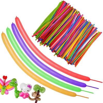 China Festival Party Decorations long Shape magic sliver whistle balloon latex balloons for sale
