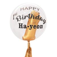 China DIY Balloon decoration pvc happy birthday bobo balloon stickers for sale