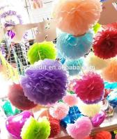 China US hot sale Hanging Tissue Paper Flowers PomPoms for Wedding Decor Party Decor for sale