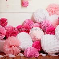 China US hot sale Hanging Tissue Paper Flowers PomPoms for Wedding Decor Party Decor for sale