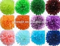 China US hot sale Hanging Tissue Paper Flowers PomPoms for Wedding Decor Party Decor for sale