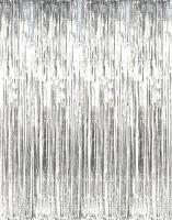 China CRD hot sale 3.2 ft x 9.8 ft Metallic Tinsel Foil Fringe Curtain for Party Photo Backdrop for sale