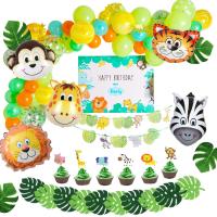 China Animal Forest green balloon  garland  kit  newest  2019 for sale