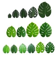 China Artificial Tropical Palm Leaves Luau Party Decoration Faux Palm Leaves Safari Leaves for Hawaiian Luau Party Jungle Beach Birthd for sale