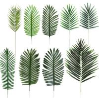 China Artificial Tropical Palm Leaves Luau Party Decoration Faux Palm Leaves Safari Leaves for Hawaiian Luau Party Jungle Beach Birthd for sale