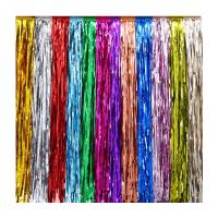 China Party decoration backdrop Metallic color foil fringe curtain 3.2ft x 6.4ft for sale